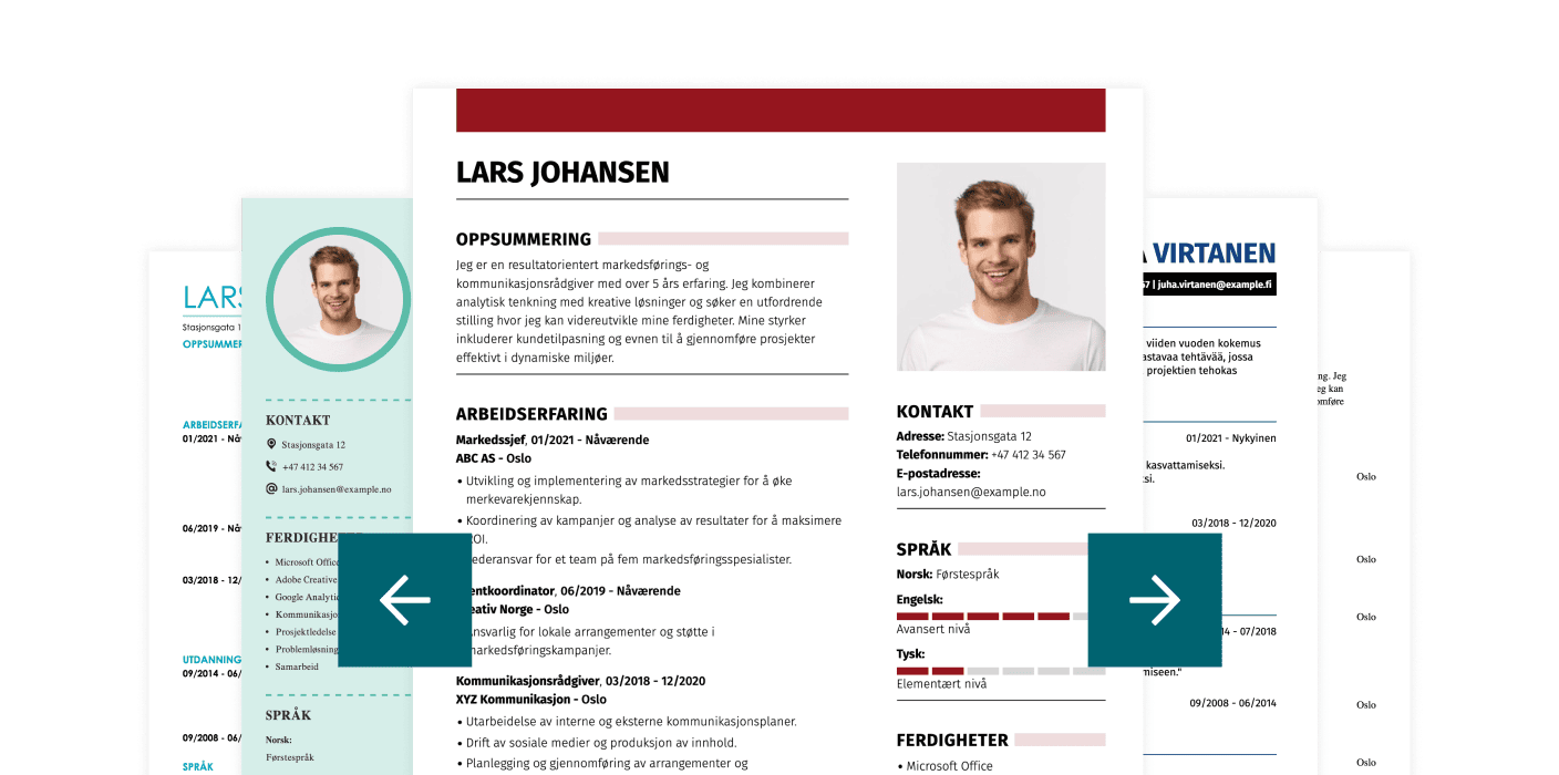 Rask og enkel CV-bygger på nett. Lag CV-en din på minutter