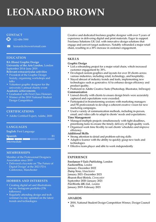 Hvordan skrive en CV for frilanser (eksempel og mal)